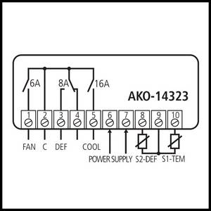 Thermostat électronique 3 relais AKO-D14323 - Contrôle de température précis pour réfrigérateurs et