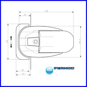 Fermeture de porte FERMOD 520 70522XX120 de chambre froide PIECE D'ORIGINE